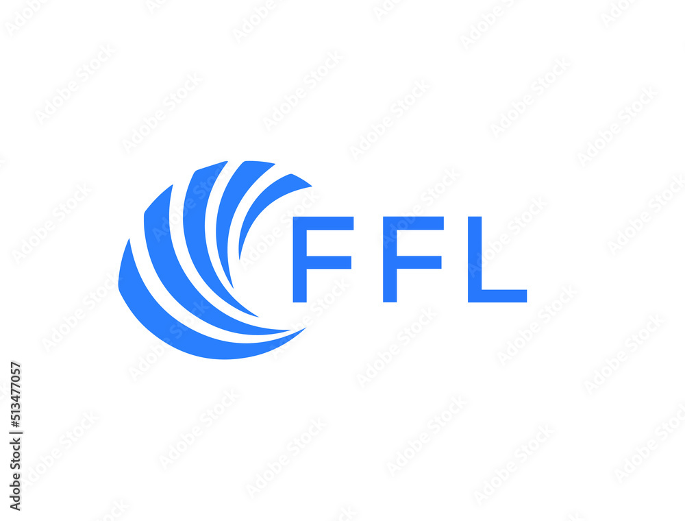 FFL Flat accounting logo design on white background. FFL creative ...
