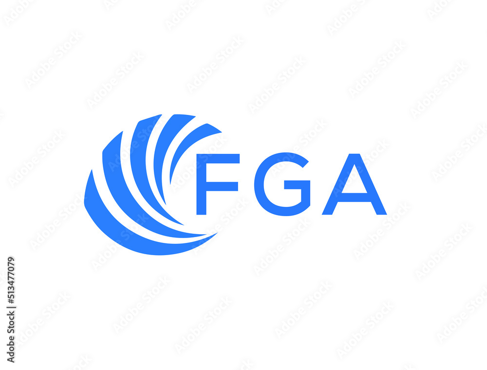 FGA Flat accounting logo design on white background. FGA creative ...