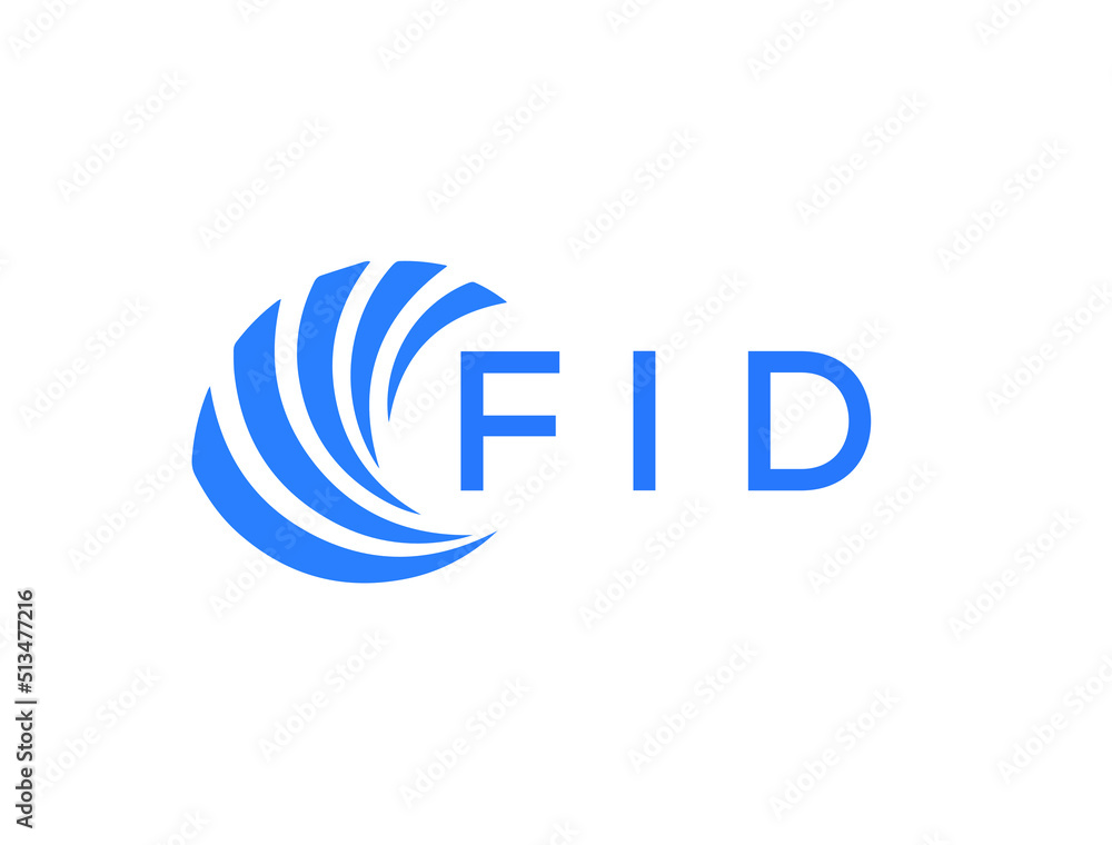 FID Flat accounting logo design on white background. FID creative ...