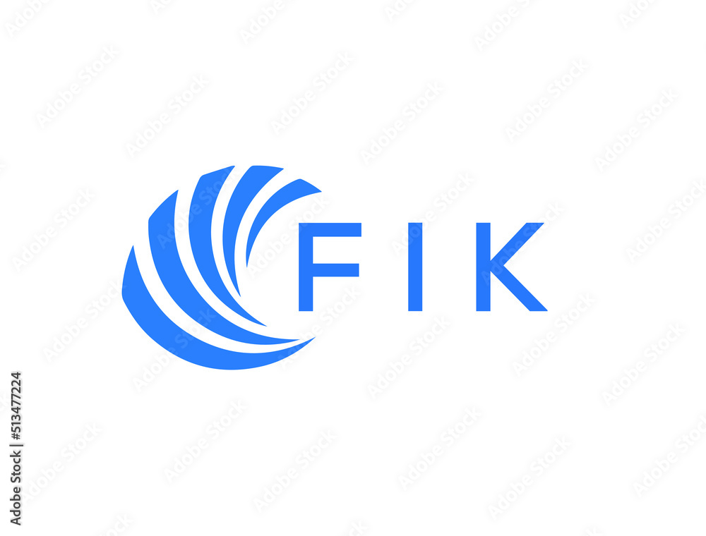 FIK Flat accounting logo design on white background. FIK creative ...