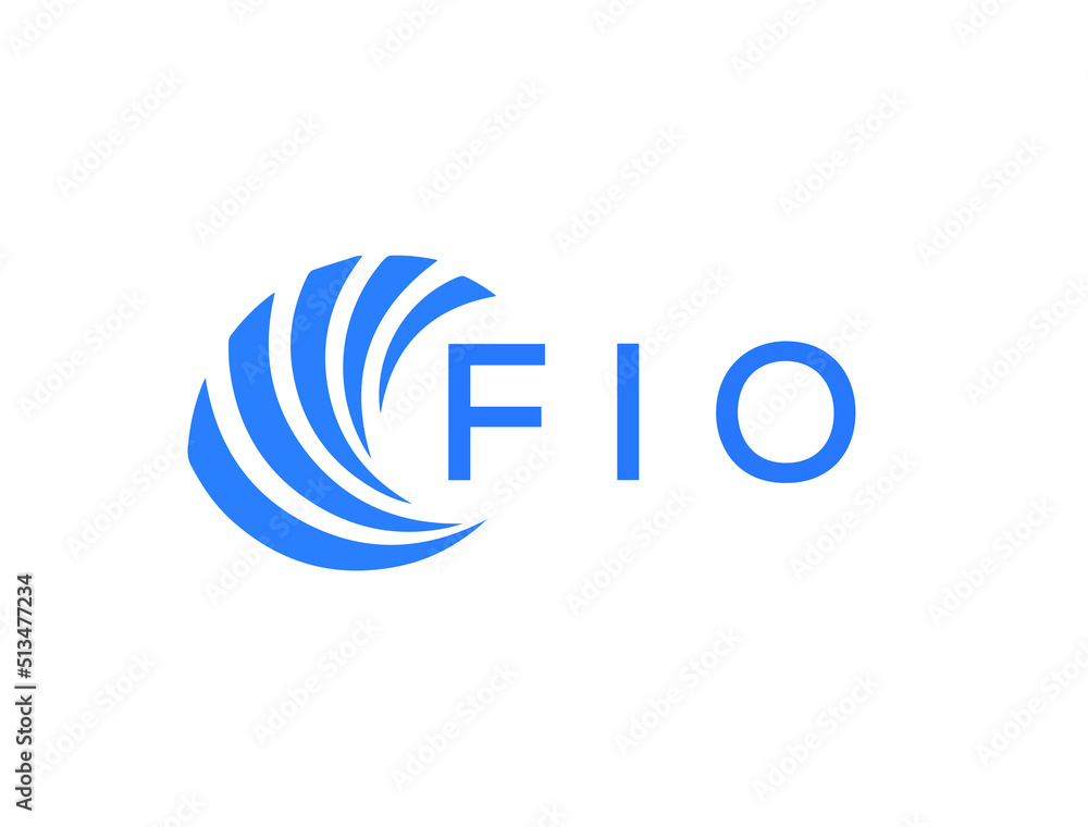 FIO Flat accounting logo design on white background. FIO creative ...