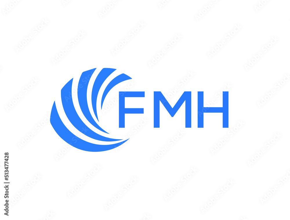 FMH Flat accounting logo design on white background. FMH creative ...