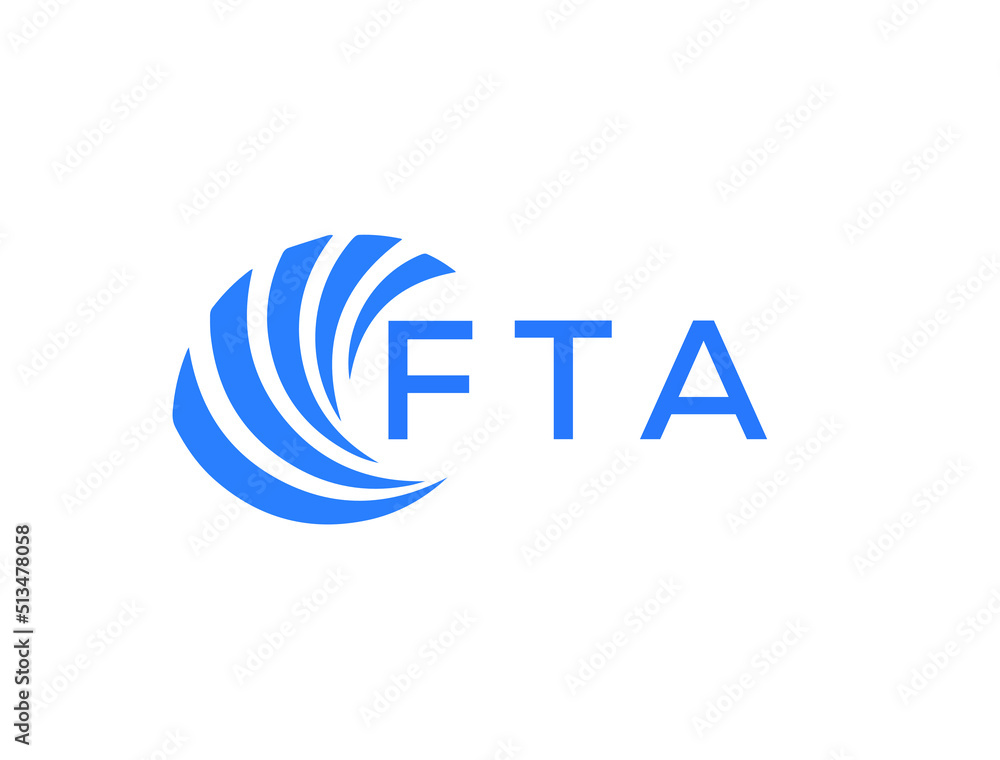 FTA Flat accounting logo design on white background. FTA creative ...