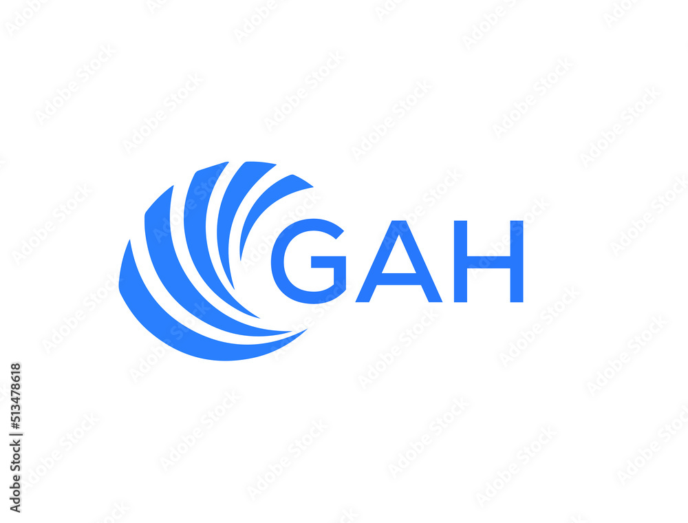 GAH Flat accounting logo design on white background. GAH creative ...