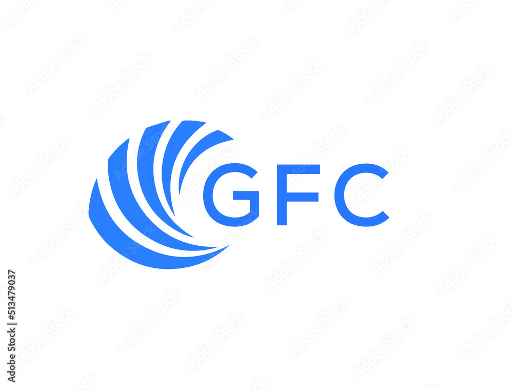 GFC Flat accounting logo design on white background. GFC creative ...