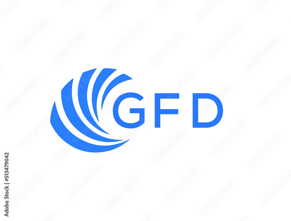 GFD Flat accounting logo design on white background. GFD creative ...