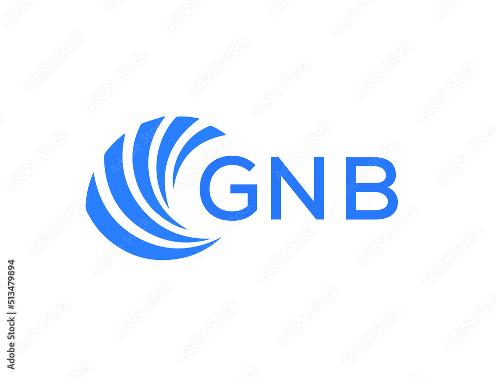 GNB Flat accounting logo design on white background. GNB creative ...