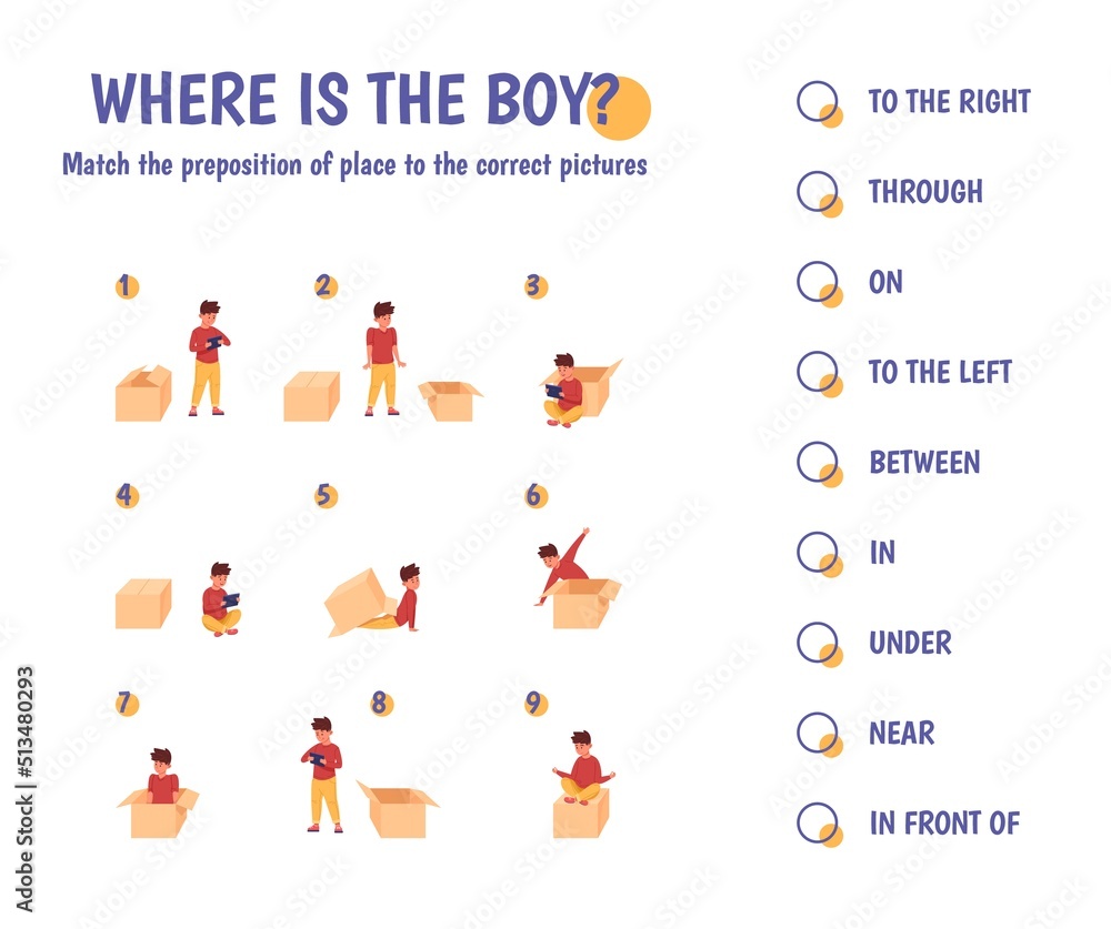Prepositions game. Preschool learning english grammar, teaching ...