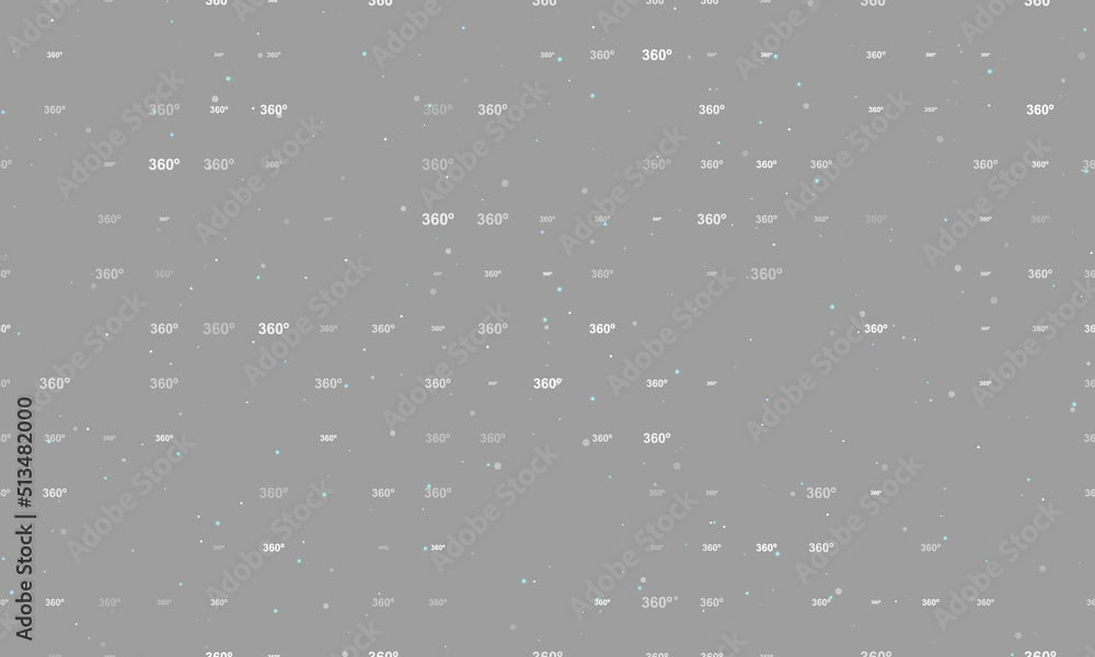 Seamless background pattern of evenly spaced white 360 degree symbols ...