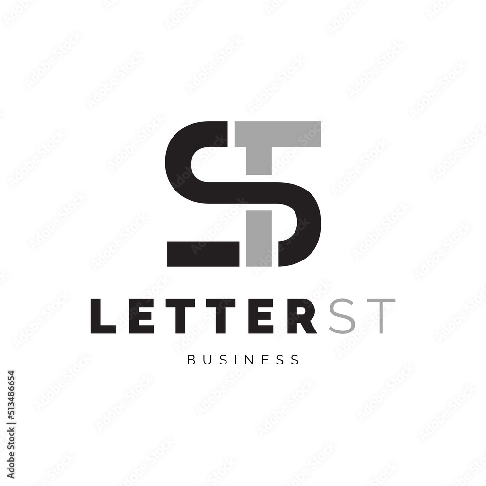 Initial letter ST icon logo design inspiration Stock Vector | Adobe Stock