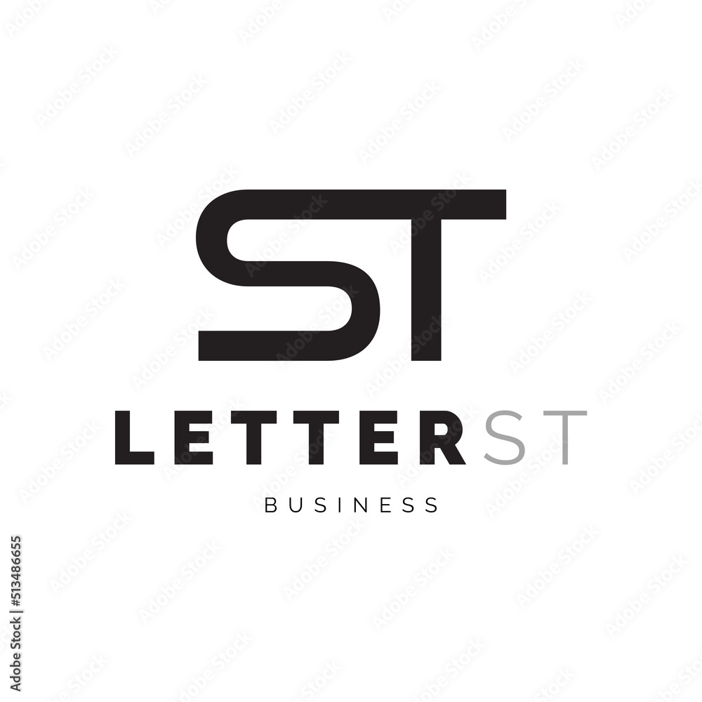 Initial letter ST icon logo design inspiration Stock Vector | Adobe Stock