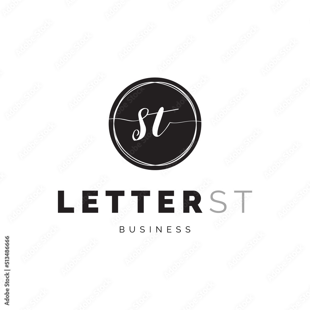 Initial letter ST icon logo design inspiration Stock Vector | Adobe Stock