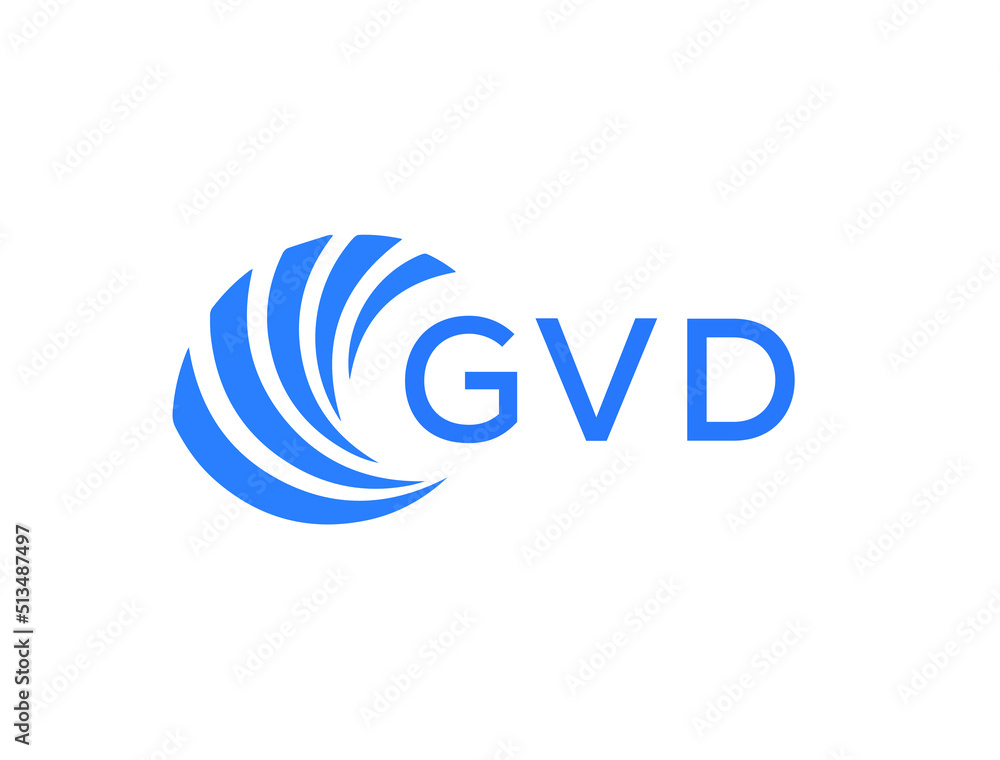 GVD Flat accounting logo design on white background. GVD creative ...