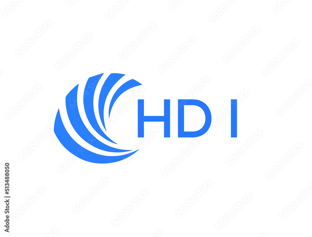 HDI Flat accounting logo design on white background. HDI creative ...