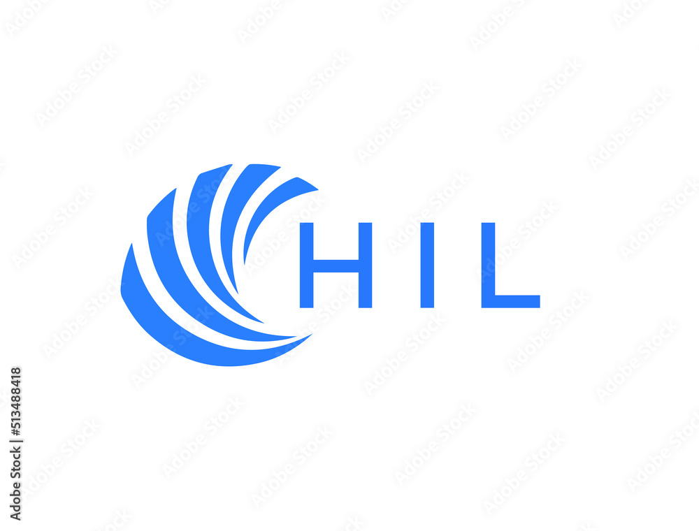 HIL Flat accounting logo design on white background. HIL creative ...