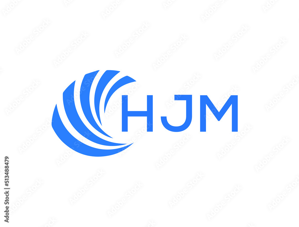 HJM Flat accounting logo design on white background. HJM creative ...