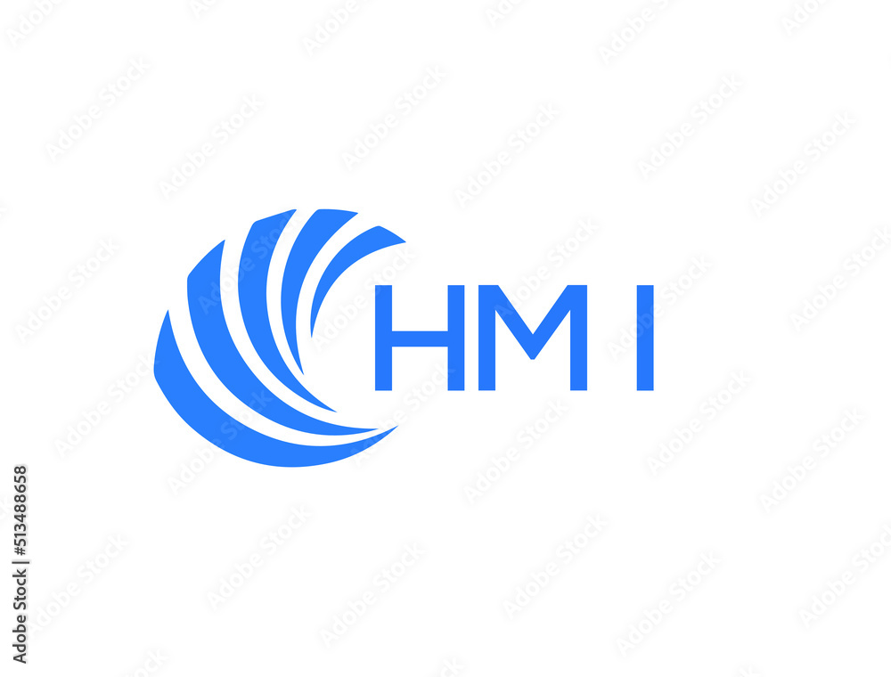 HMI Flat accounting logo design on white background. HMI creative ...