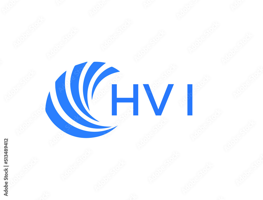 HVI Flat accounting logo design on white background. HVI creative ...