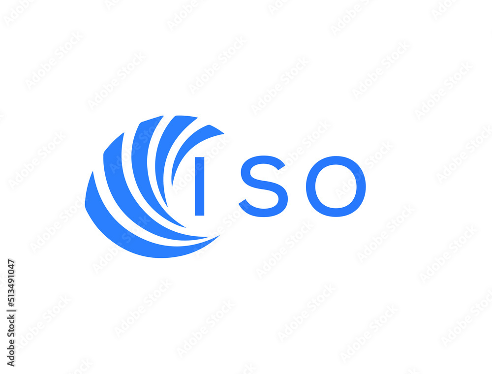 ISO Flat accounting logo design on white background. ISO creative ...