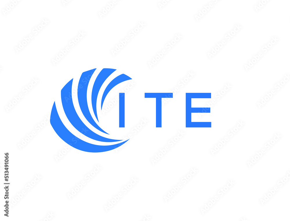 ITE Flat accounting logo design on white background. ITE creative ...