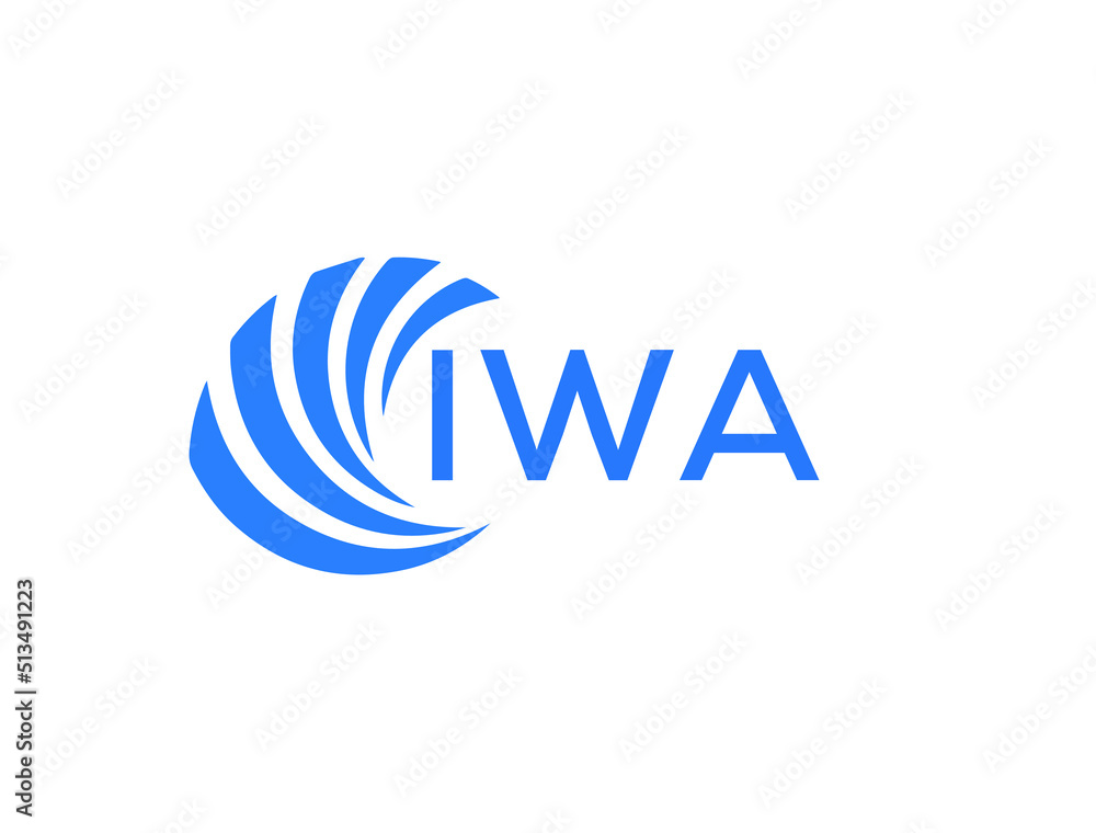 IWA Flat accounting logo design on white background. IWA creative ...