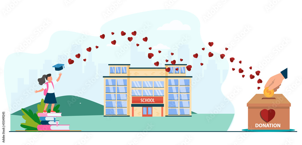 Donation to school poster for school and office. Donate money to school ...