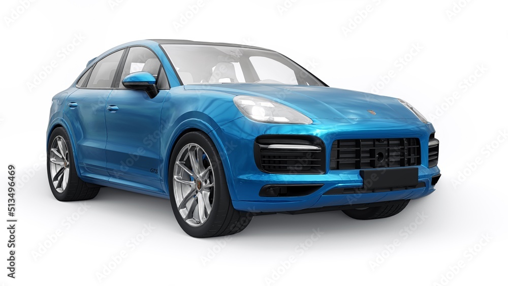 Berlin. Germany. June 12, 2022. Blue Porsche Cayenne GTS Coupe 2020 on ...