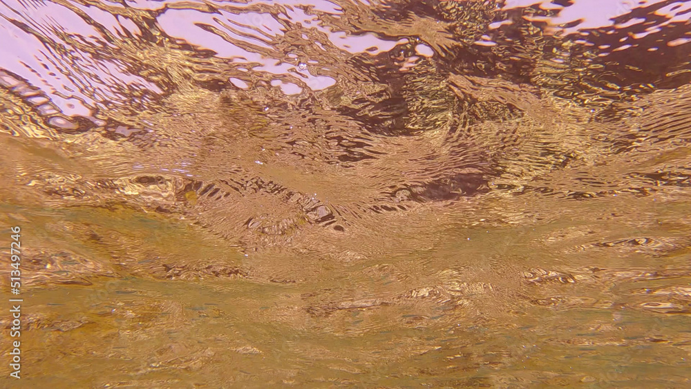 Surface of the sea. Natural background with sun glints on surface of ...