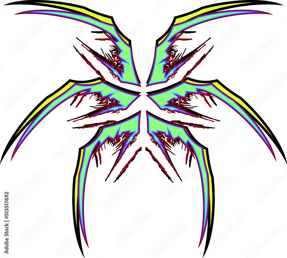 Dangerous spider symbol for shield emblems or tattoos. Bright desert ...