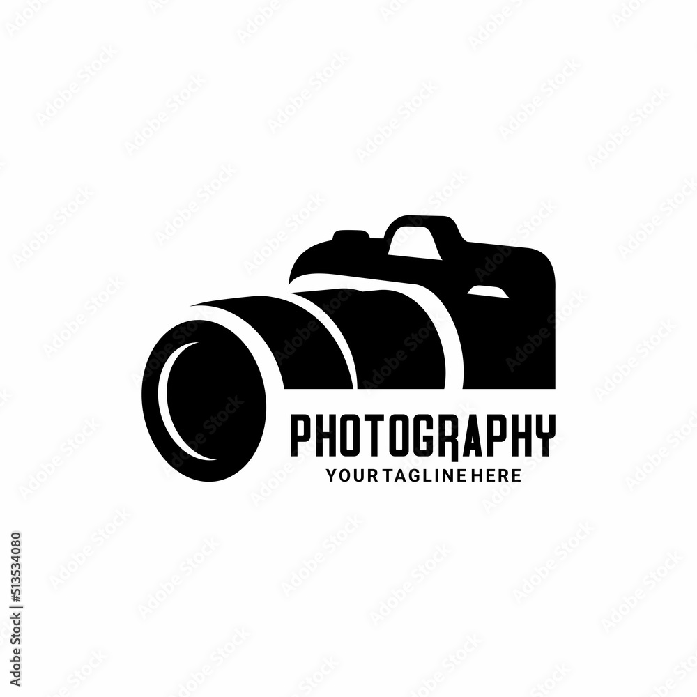 vector camera design on a white background, photography icon Stock ...