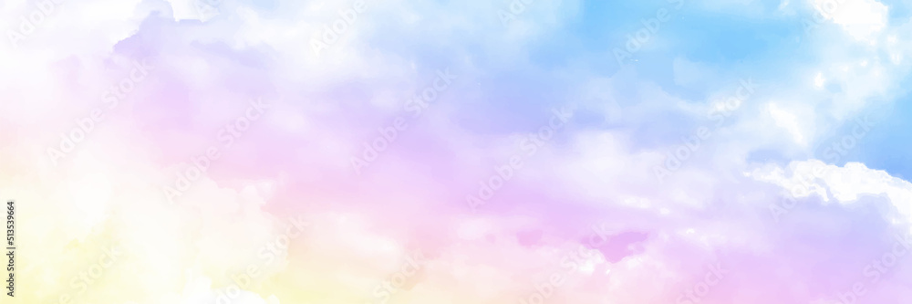 clouds watercolor tint, pink clouds gradient background sky, atmosphere ...