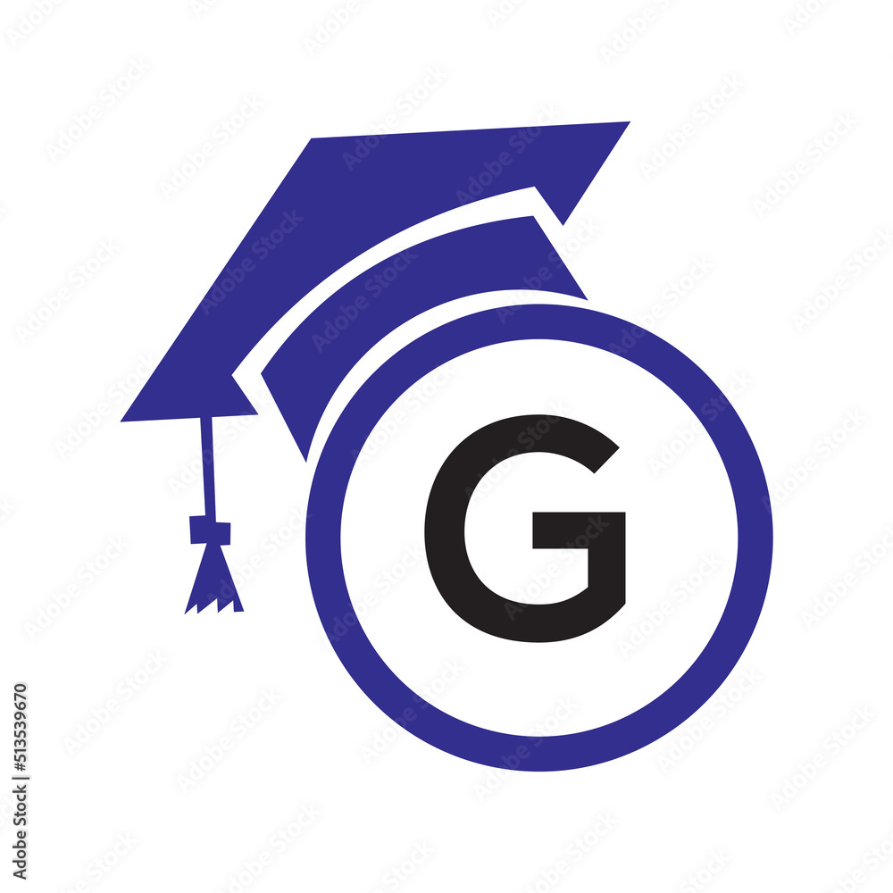 Online education G logo template. Distance learning vector design ...