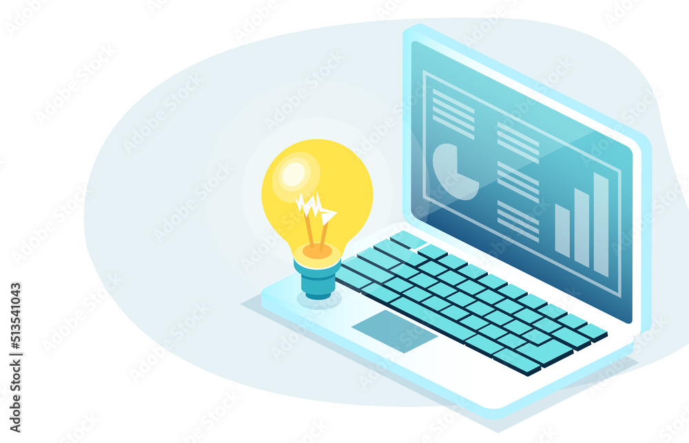 Innovative ideas for growing online business Stock Vector | Adobe Stock