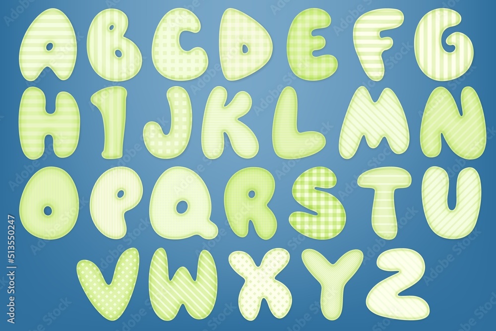 Set of cartoon vector alphabet letters. Stylization of letters in ...