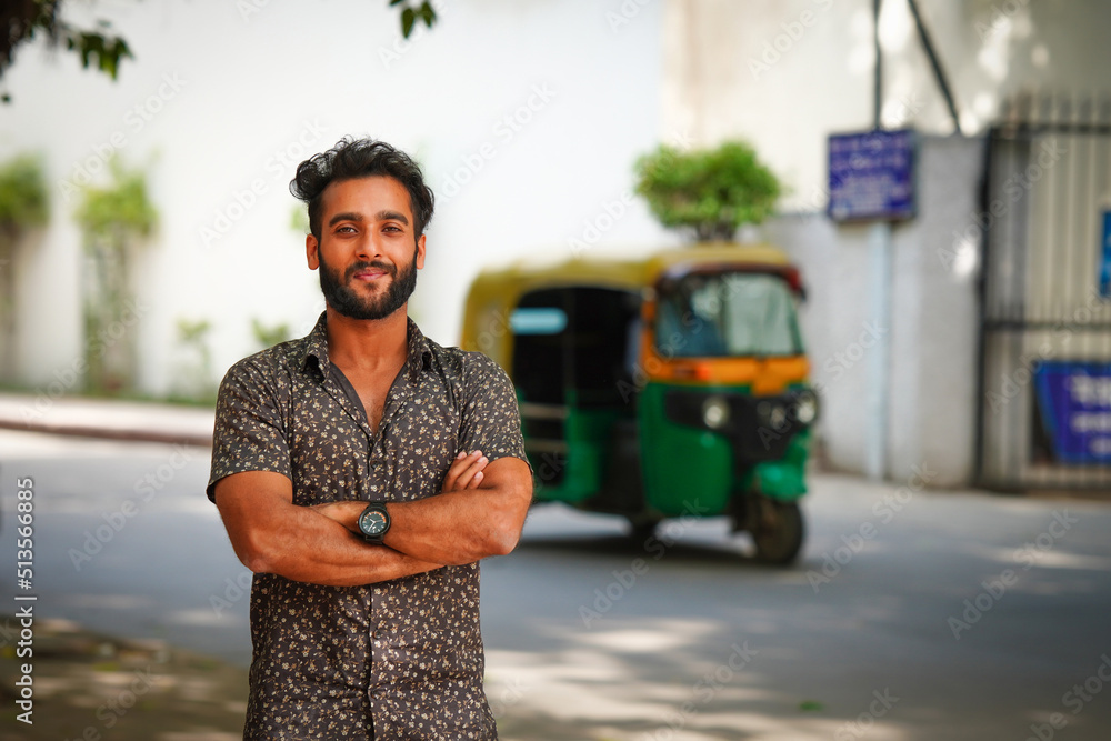 auto with handsome indian man images hd Stock Photo | Adobe Stock