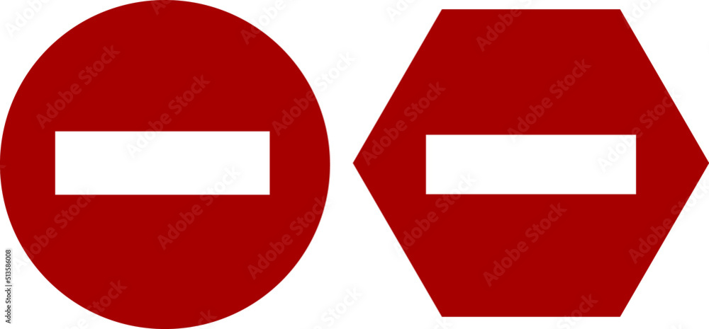 red traffic stop sign vector art in the form of circles and polygons ...