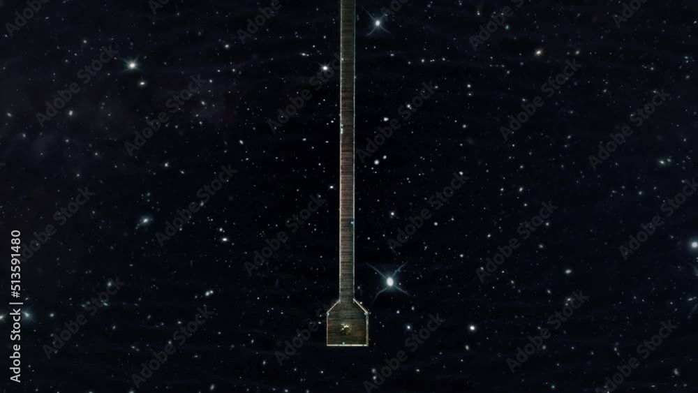 Vidéo Stock Floating Dock Ocean Stars Space Motion Background ...