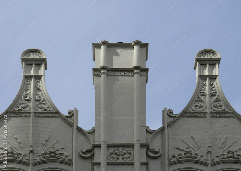 Neo Gothic building with slate roof and dormers. London. United Kingdom ...