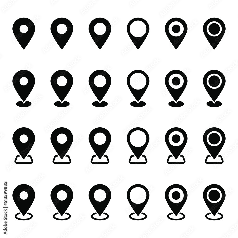 Maps pin. Location map icon. Stock Vector | Adobe Stock