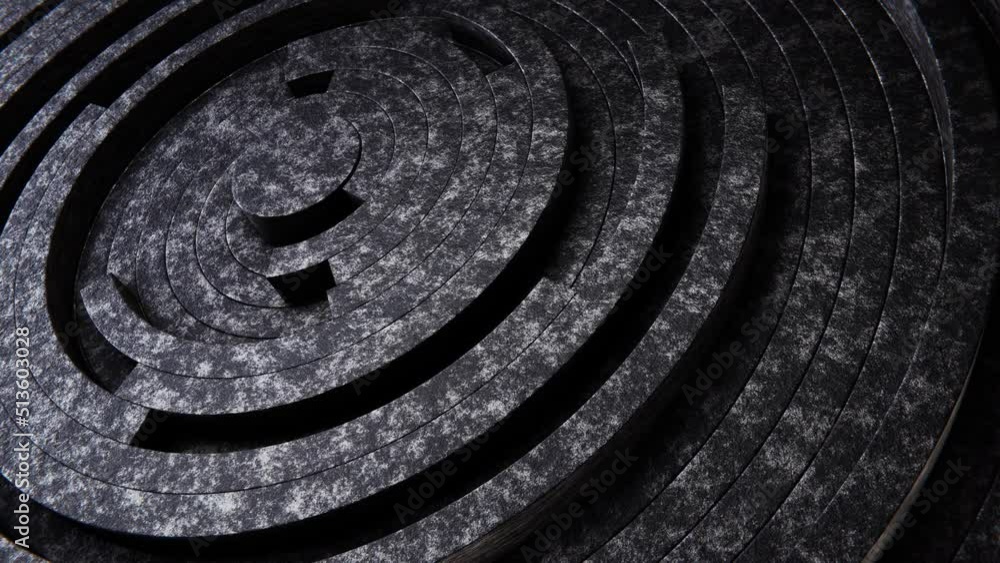 Realistic abstract looping 3D animation of the clock-style moving ...