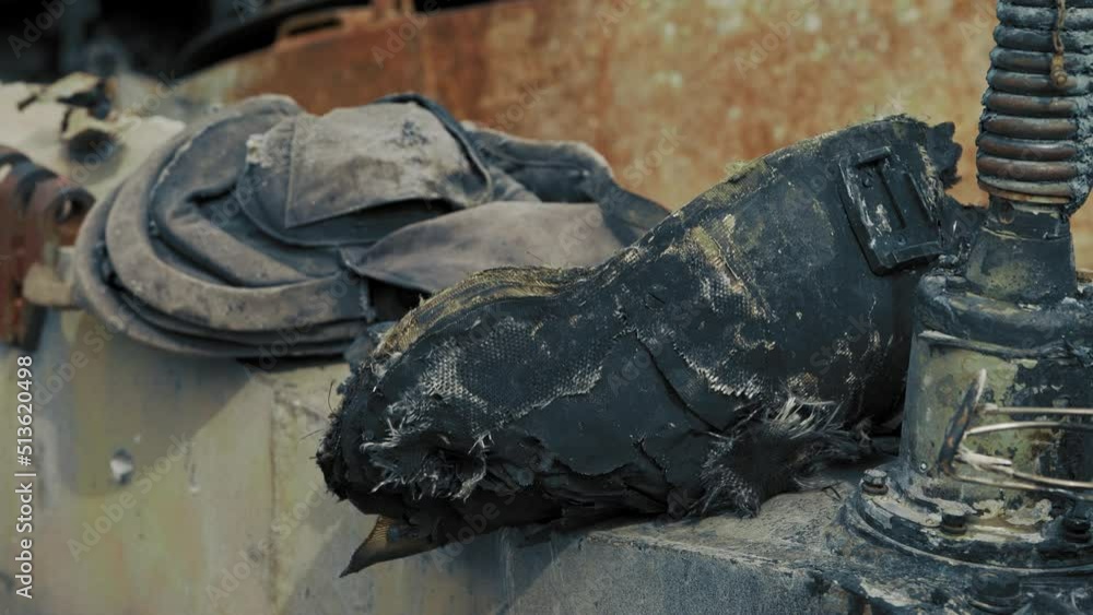 war Ukraine.. destroyed burnt Russian military equipment. missile tanks ...