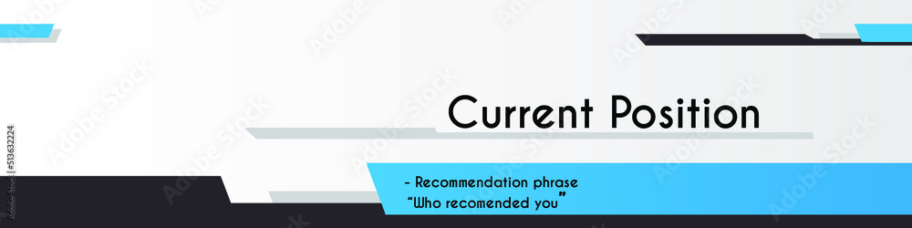 Linkedin Banner Black Gray Blue and White Stock Vector | Adobe Stock