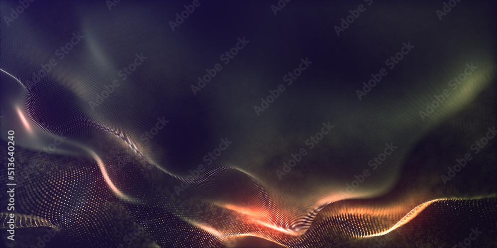 Technology digital wave background concept. Wave stream digital ...