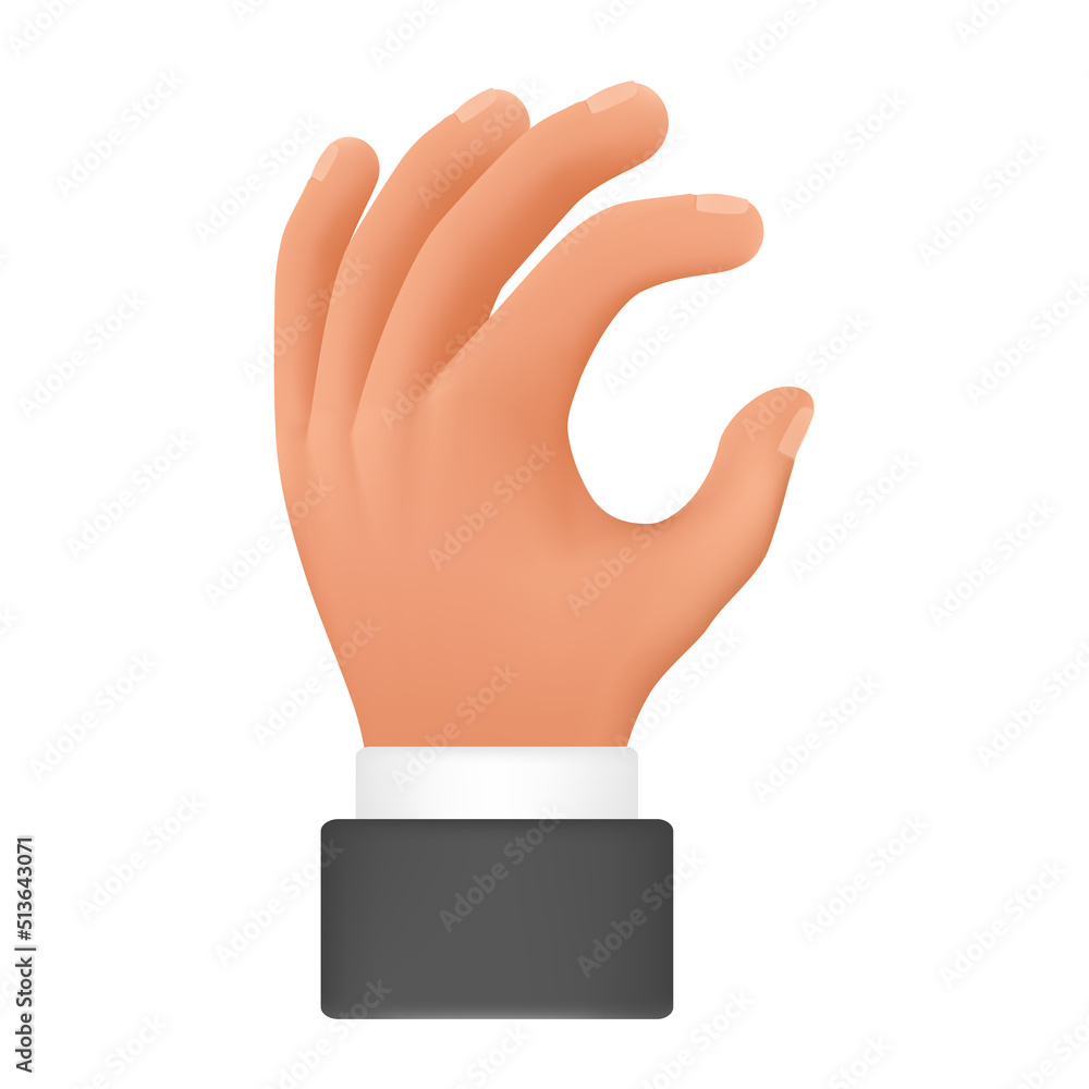 Hand gesture showing letter c. Nonverbal body communication language ...