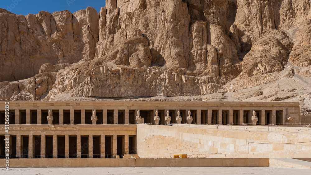 Poster The ancient funerary temple of the queen-Pharaoh Hatshepsut was ...