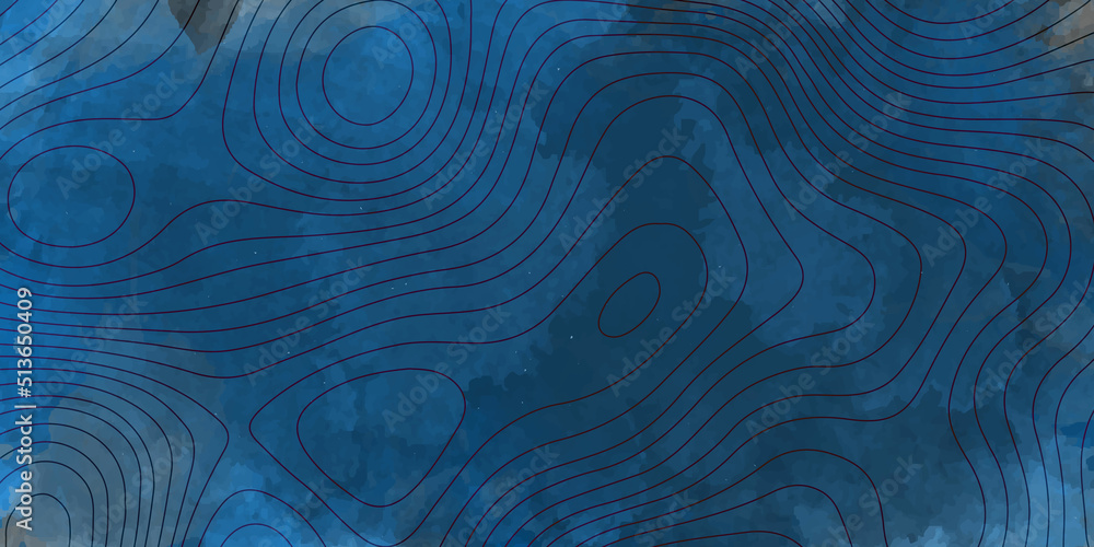 3D colorful Topographic map background concept. Topo contour map magic ...