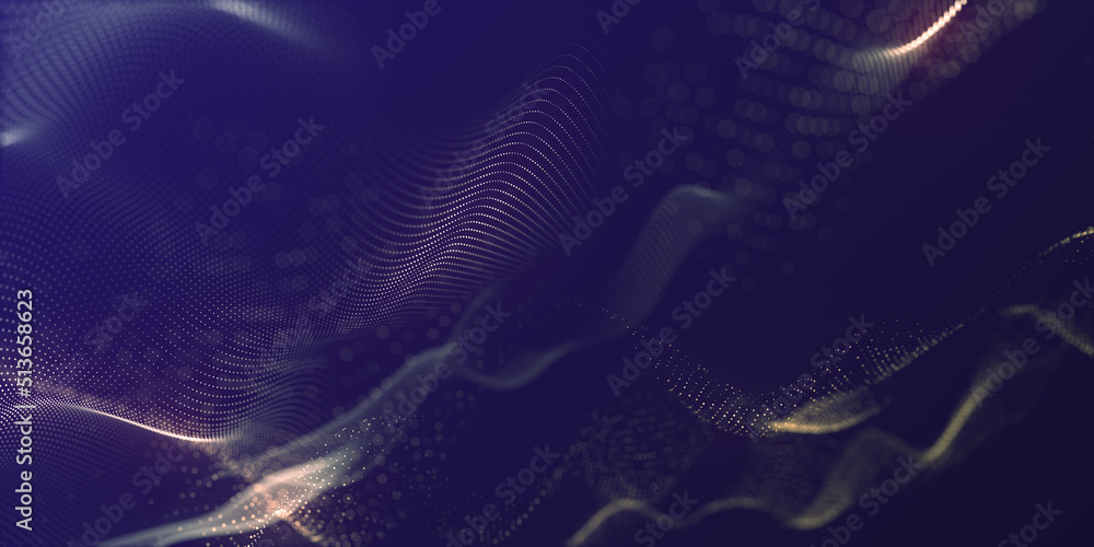 Technology digital wave background concept. Wave stream digital ...