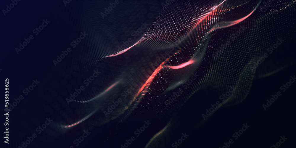 Technology digital wave background concept. Wave stream digital ...