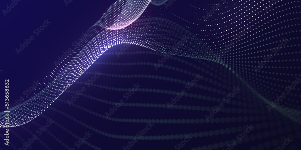 Technology digital wave background concept. Wave stream digital ...