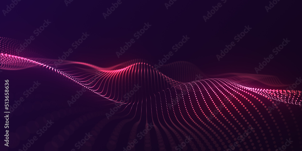 Technology digital wave background concept. Wave stream digital ...